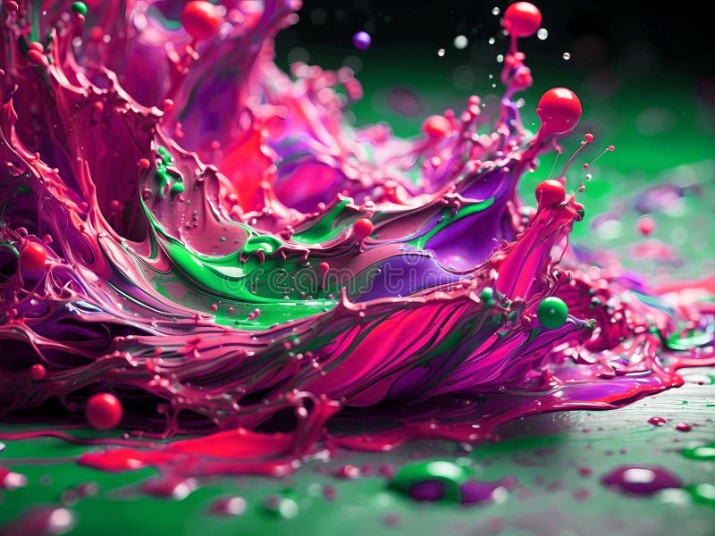 Beautiful Abstract Colorful Paint Explosion in Motion Stock ...