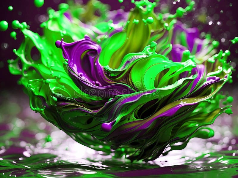 Beautiful Abstract Colorful Paint Explosion in Motion Stock Photo ...