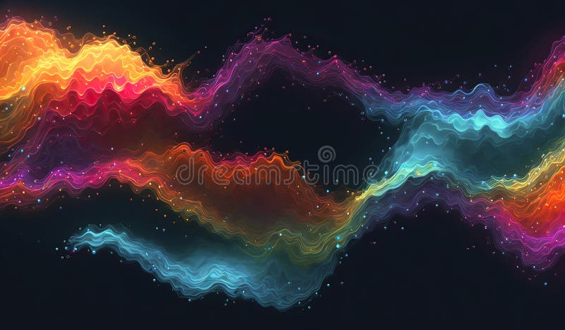 Beautiful Abstract Colourful Rainbow Wave Background Stock Illustration ...