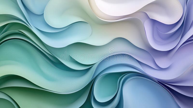 Beautiful Abstract 3D Backdrop with Smooth Curvy Shapes Stock ...