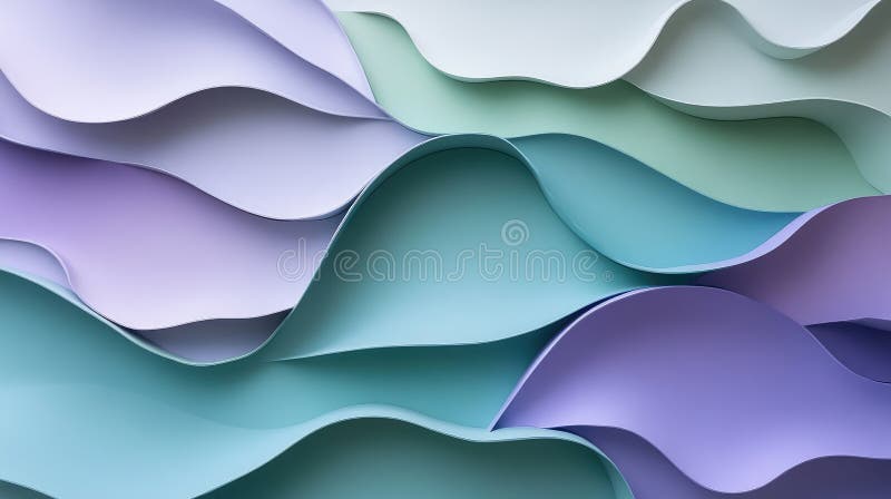 Beautiful Abstract 3D Background with Smooth Curvy Shapes Stock ...
