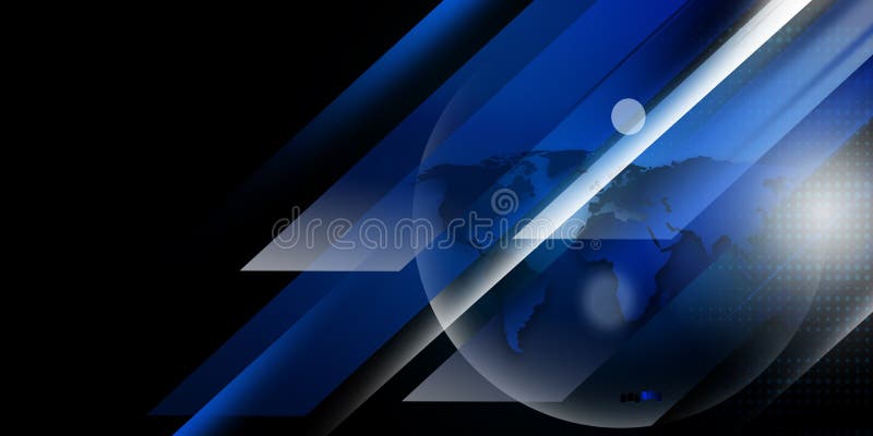 Abstract Dark Blue Technology Web Header Banner Stock Photo - Image of ...