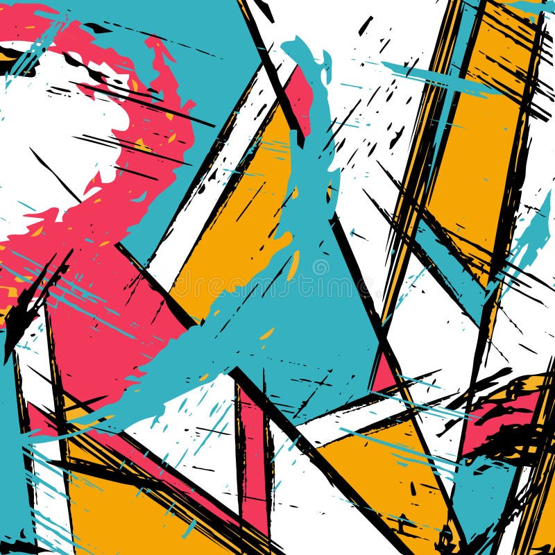 Beautiful Abstract Dark Graffiti Pattern Vector Illustration Stock ...