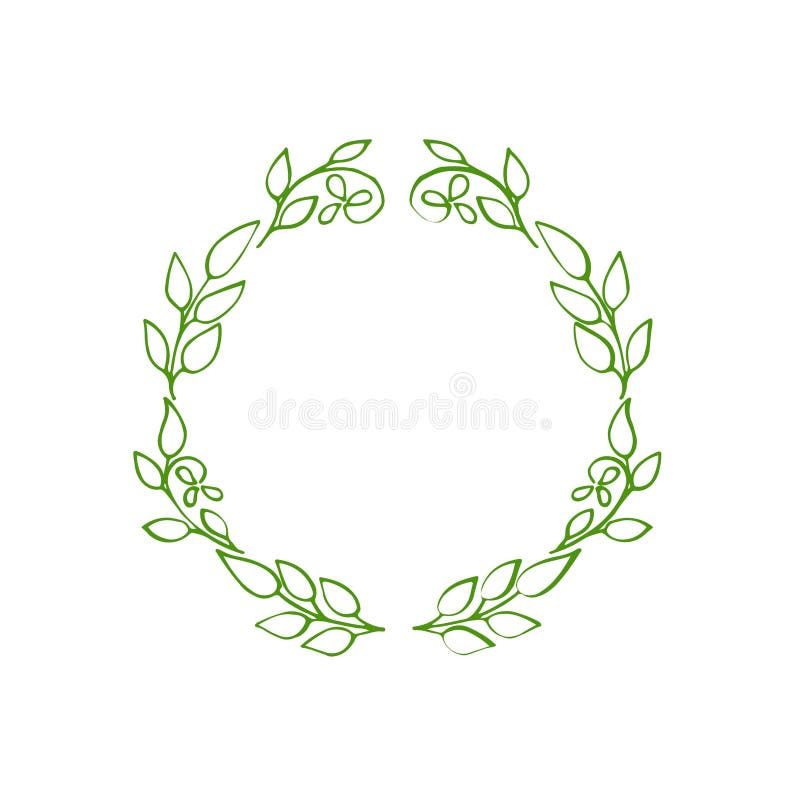 Beautiful Abstract Design with Circular Leaf Shape Stock Illustration ...