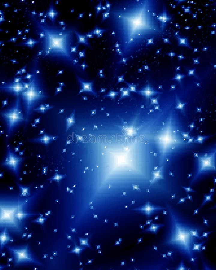 Blue space star nebula stock illustration. Illustration of digital ...