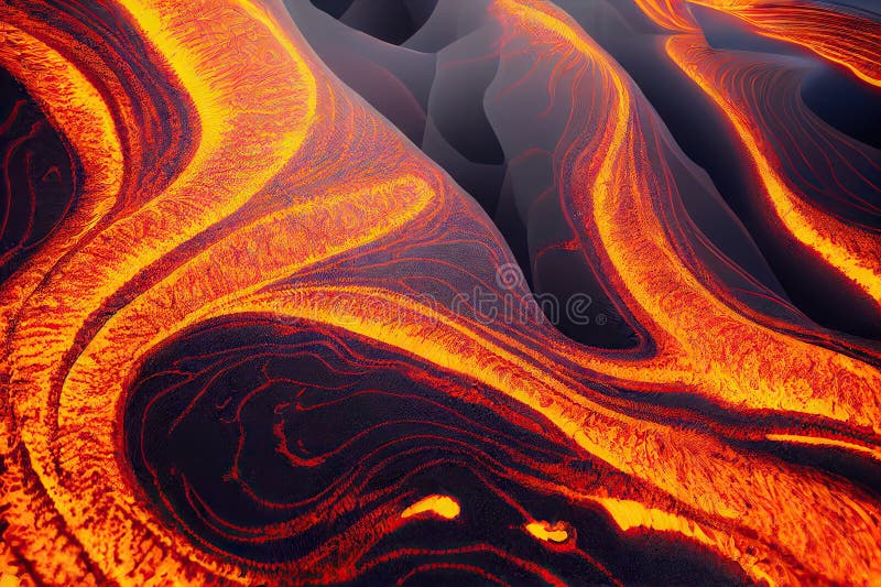 Beautiful Abstract Drawings Created by Burning Lava Texture Stock Image ...