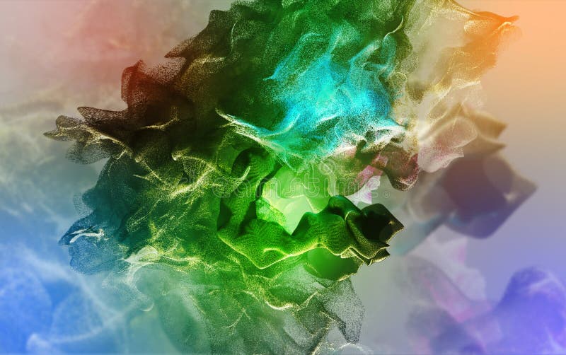 Beautiful Abstract Dust Storm, 3d Illustration Stock Illustration ...