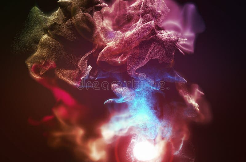 Beautiful Abstract Dust Storm, 3d Illustration Stock Illustration ...