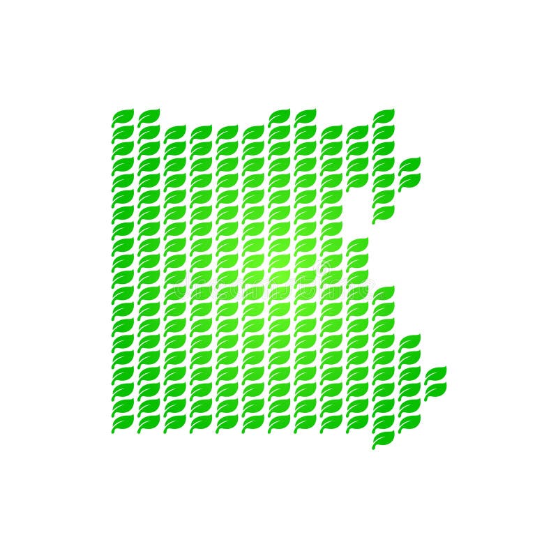 Abstract Eqypt Map Formed by Leaf Shapes Stock Vector - Illustration of ...