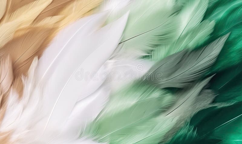Beautiful Abstract Feathers with Watercolor Effect. Creating Using ...