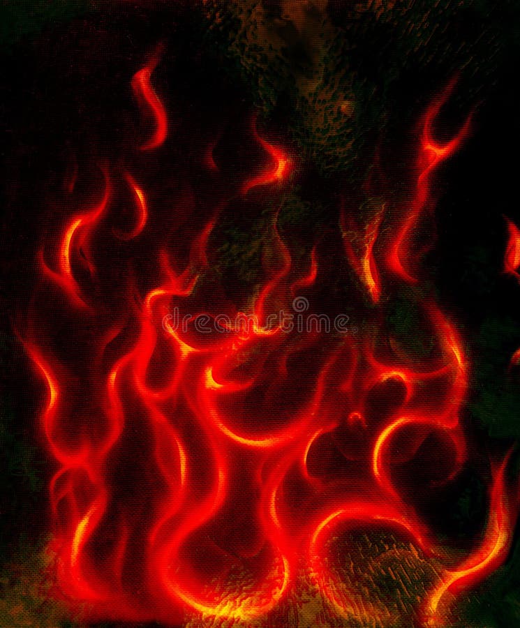 Beautiful Abstract Fiery on a Black Background Stock Illustration ...