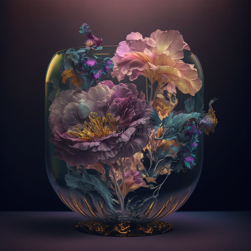 Beautiful Abstract Floral Design with Abstract Design Elements. Ai ...