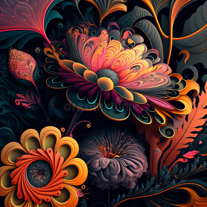 Beautiful Abstract Floral Design with Abstract Design Elements. Ai ...