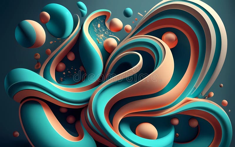 Beautiful Abstract Geometric 3d Shapes for Art Design Stock ...