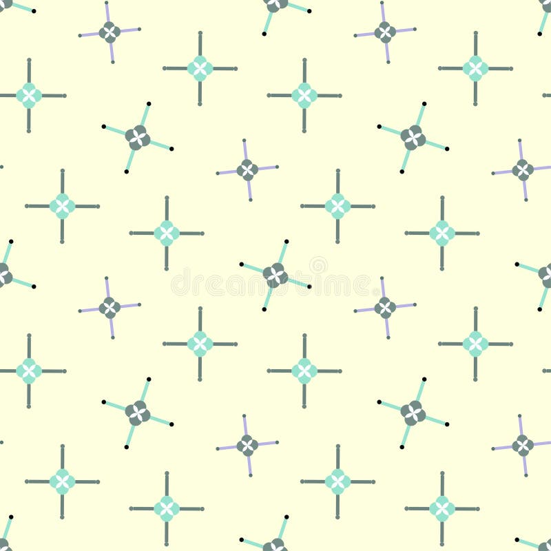 Beautiful Abstract Geometric Objects on a Light Background Seamless ...