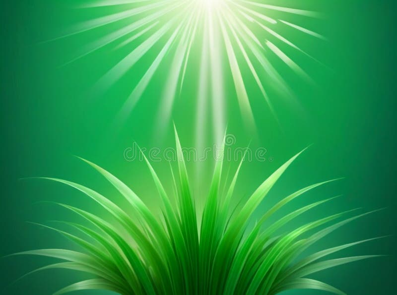 Beautiful Abstract Green Gradient Background with Light Rays, Smooth ...