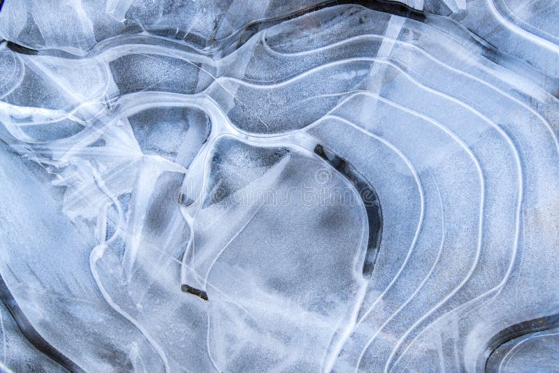 Beautiful Abstract Icy Background. Natural Texture of Light Blue Ice ...