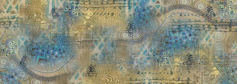 Beautiful Abstract Indian Abstract Stoles with Digital Texture Print ...