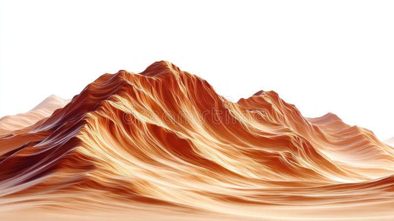 Beautiful, Abstract Landscape Featuring Layered Mountain Range with a ...