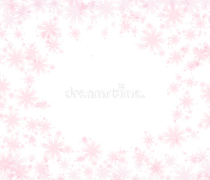 Beautiful and Abstract Light Pink Floral Pattern Background on White ...