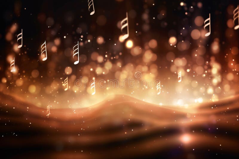 Beautiful and Abstract Music Notes Composition Stock Illustration ...