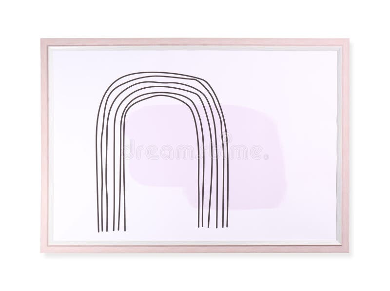 Beautiful Abstract Painting in Frame Isolated on White Stock Image ...