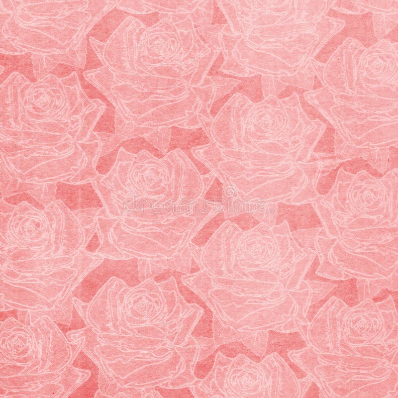 Beautiful Abstract Paper Roses Background Stock Illustration ...