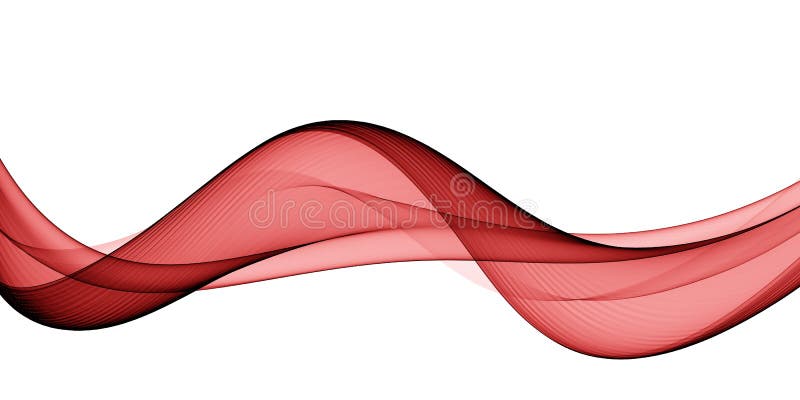 Abstract Red Waves Background. Template Design Stock Illustration ...