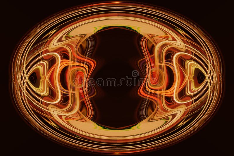 Beautiful Abstract Round Figure, Dark Background Stock Illustration ...