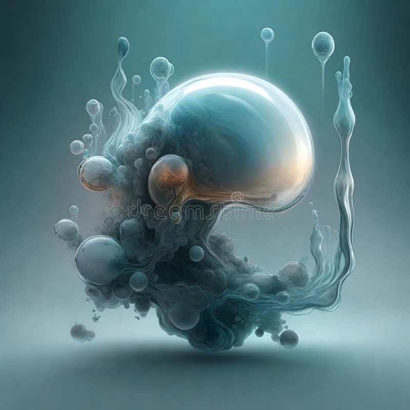 Abstract Shape Fluid Motion - Ai Generated Image Stock Illustration ...