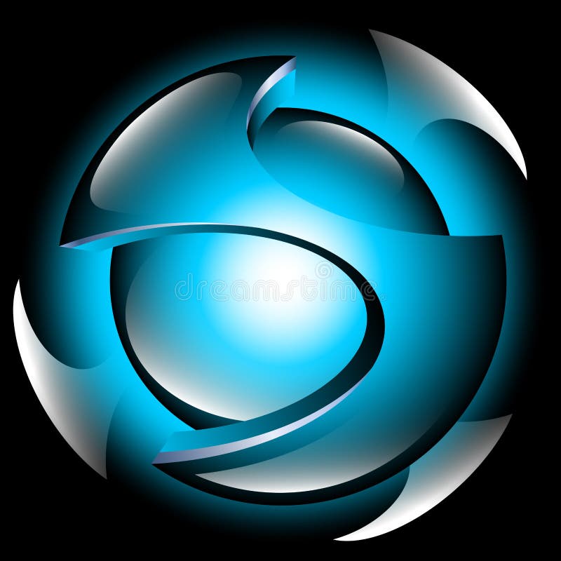 Beautiful abstract shapes stock illustration. Illustration of shiny ...