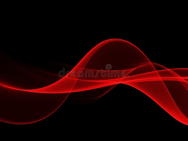 Abstract Shiny Color Red Wave Design Element Stock Illustration ...