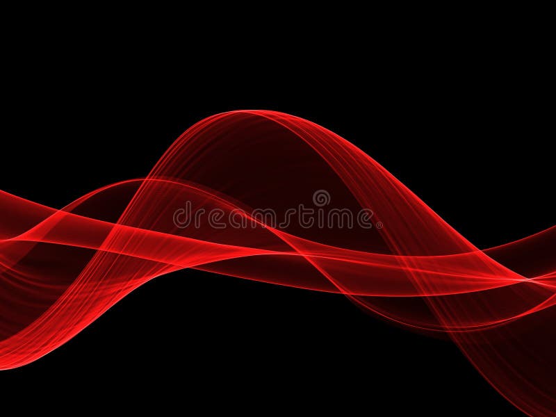 Abstract Shiny Color Red Wave Design Element Stock Illustration ...