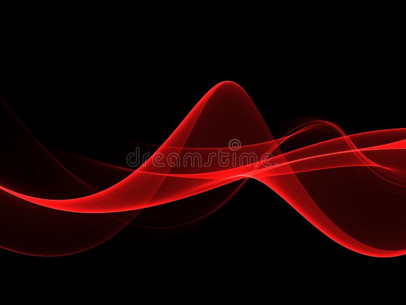 Abstract Shiny Color Red Wave Design Element Stock Illustration ...