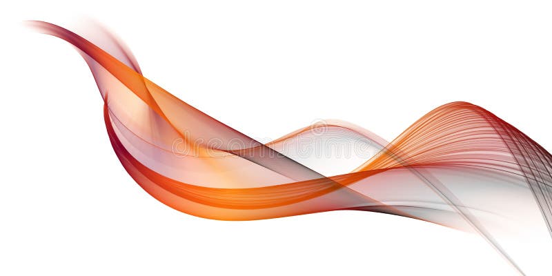 Abstract Smooth Color Wave . Curve Flow Red Motion Illustration Stock ...