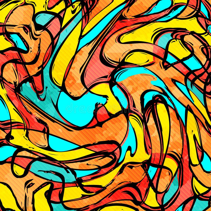 Beautiful Abstract Spot Graffiti Vector Illustration Stock Vector ...