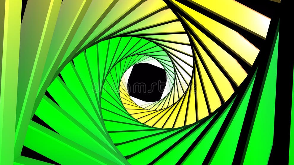 Beautiful Abstract Square Tunnel. Colored Square Tunnel Stock Image ...