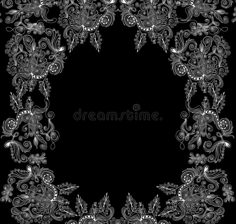 Beautiful Abstract Vector Decorative Frame with Floral Ornaments Stock ...