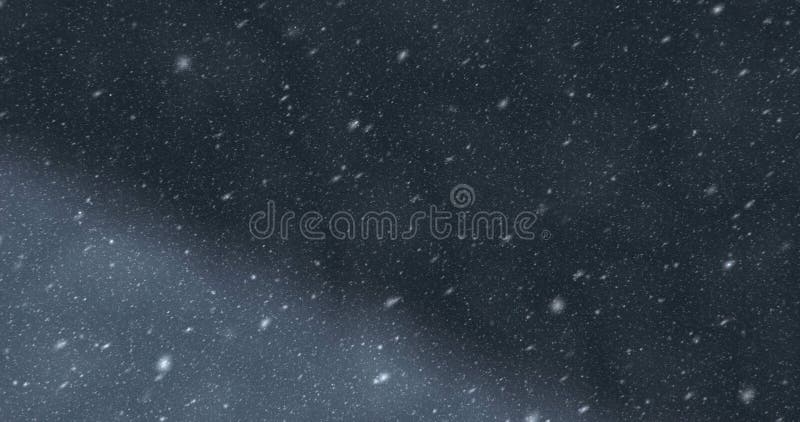 Beautiful Abstract Visualization of a Snow Falling in a Dark Sky Stock ...