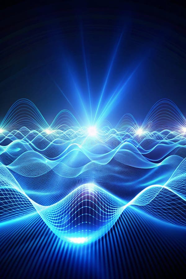 Beautiful Abstract Wave Technology Background Stock Illustration ...