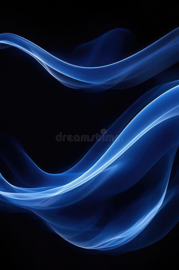Beautiful Abstract Wave Technology Background with Blue Light, Digital ...