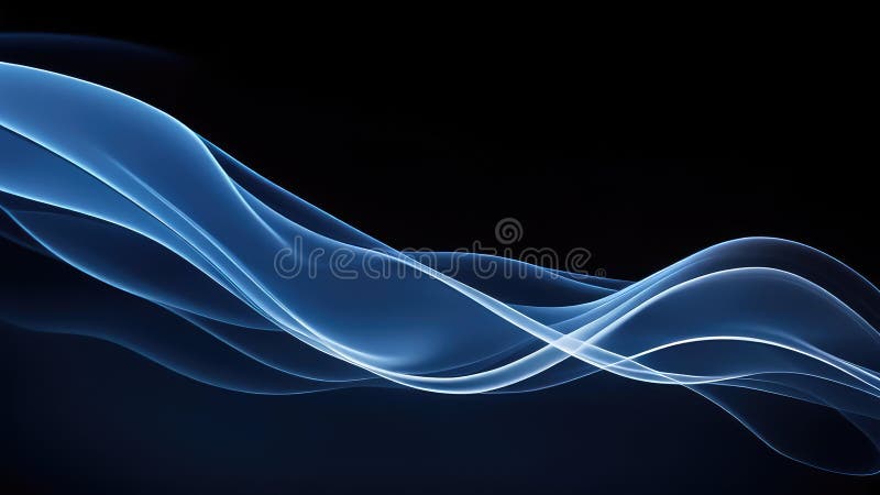 Beautiful Abstract Wave Technology Background with Blue Light, Digital ...