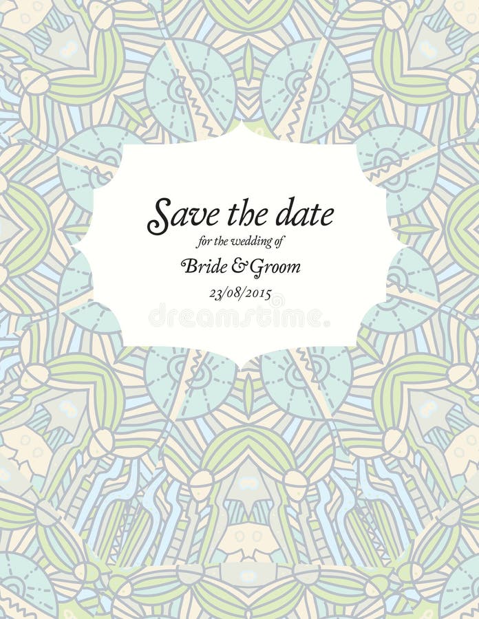 Beautiful Abstract Wedding Invitation Stock Vector - Illustration of ...