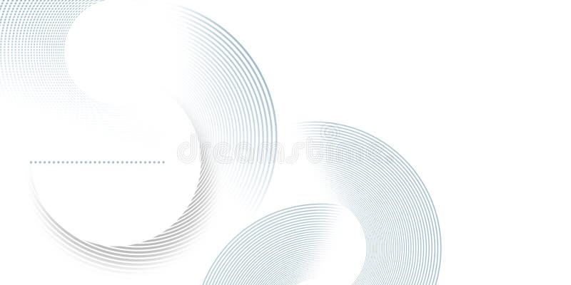 Abstract White Background with Blue Circle Rings. Digital Future ...