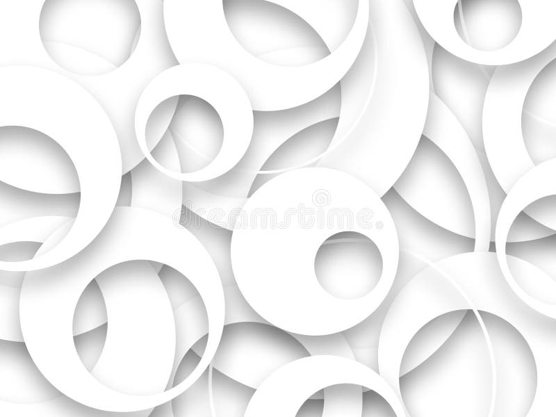Abstract White Ring Shape Background Stock Illustration - Illustration ...