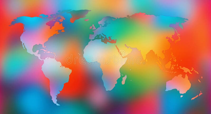 World map abstract design stock illustration. Illustration of digital ...