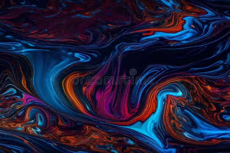 Beautiful Abstraction Created by the Delicate Mixing of Liquid Paints ...