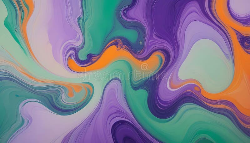 Beautiful Abstraction of Liquid Paints in Slow Blending Flow Mixing ...
