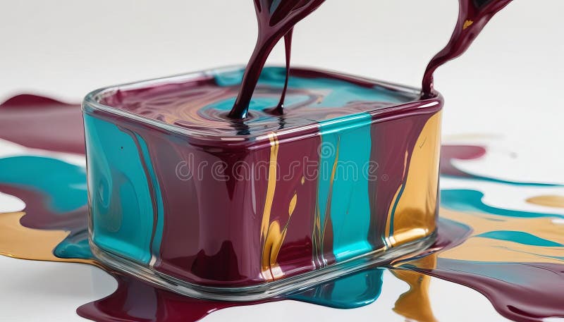 Beautiful Abstraction of Liquid Paints in Slow Blending Flow Mixing ...