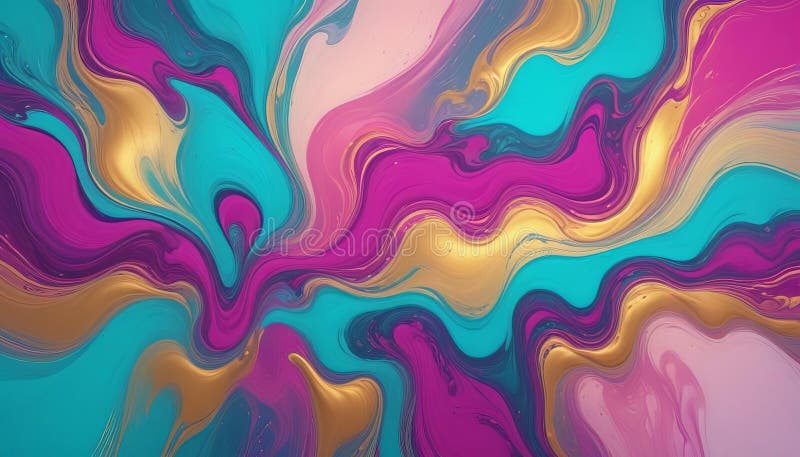 Beautiful Abstraction of Liquid Paints in Slow Blending Flow Mixing ...